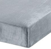Prostěradlo z mikrovlákna 220x200 Flano silver pro vysokou matraci 30 cm Eurofirany