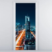 Fototapeta na dveře - Dubajská noc (95x205cm)