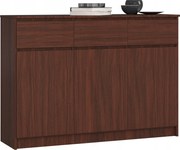 Komoda skříňka K140 3 zásuvky wenge Akd
