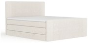 Béžová boxspring postel s úložným prostorem 180x200 cm Bergamo – Maison de Rêve