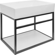 Konstrukce s umyvadlem Naturel Industrial 59x45x45 cm černá mat KONZOLEUM60BU