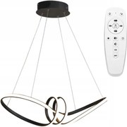 Toolight - LED závěsná lampa APP823-CP + dálkové ovládání, černá, OSW-06661