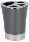 Koupelnový pohár na kartáčky Cuesta, šedá/s chromovými prvky, 250 ml