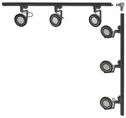 Zuma Line 3579 - Bodové svítidlo v lištovém systému MASTER 6xGU10/15W/230V černá