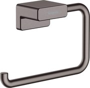 Hansgrohe AddStoris, držák na toaletní papír bez krytky, kartáčovaný černý chrom, HAN-41771340