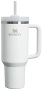 Bílá termoska s brčkem z nerezové oceli 1,18 l Quencher H2.0 FlowState Tumbler Frost – Stanley