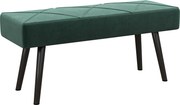 HOMCOM čalouněná lavice sametového vzhledu lavice k posteli lavice do předsíně X-vzor do 120 kg do ložnice 100x36x45 cm v zelené barvě
