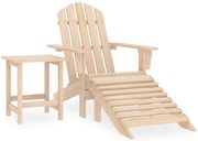 Zahradní židle Adirondack s podnožkou a stolkem masivní jedle 315932