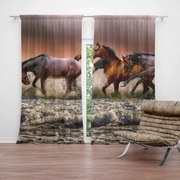 Sablio Závěs Koně ve vodě: 2ks 140x250cm