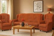 FN Sedací souprava Agáta MAX 3F+1+1 oranžová - Rosita 141/koo