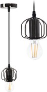 Toolight - Závěsná lampa 1xE27 APP591-1CP, černá, OSW-08563