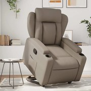 Zvedací polohovací křeslo cappuccino umělá kůže 3204550