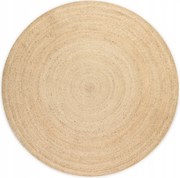 100x100 (průměr) kruh Kusový koberec Jute Braided 106007 Ivory