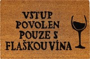 Trade Concept, Rohožka Kokos Flaška vína - na ven i na doma, 40x60, hnědá, chodba / předsíň
