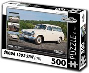Puzzle retro-auta puzzle č. 80 škoda 1202 stw sanitní vůz (1961) 500 dílků