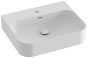 Ravak Ceramic - Umyvadlo 55x45 cm, s přepadem, otvor pro baterii, matná bílá XJX0E155006