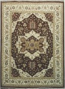 Ručne viazaný kusový koberec Diamond DC-SIRAPI Brown / ivory, 180x275, hnedá, chodba / predsieň, Diamond Carpets India