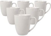 Sada 6 porcelánových hrnků Linie 370 ml