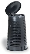 Venkovní odpadkový koš - plastový, 120 l, černá