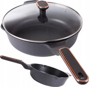 Hrnec Hluboký S Poklicí Indukce Plyn Povrchová Úprava Non Stick 4L 28cm