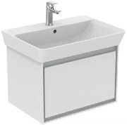 Ideal Standard Connect Air - Skříňka pod umyvadlo Cube 65 cm, 58x41x40 cm, lesklá bílá/světlá šedá mat E0847KN
