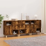 Příborníky 3 ks kouřový dub 60 x 35 x 70 cm kompozitní dřevo 3185740