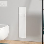 WC modul RIA - Nerezová ocel - 18 x 76,4 x 15,8 cm - Skleněná přední část - Matná bílá