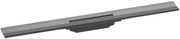 Hansgrohe RainDrain Flex - Lineární sprchový žlab s nerezovým roštem 800, ke stěně, zkrátitelný, kartáčovaný černý chrom 56051340