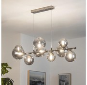 Brilagi - LED Lustr na lanku MILLA 10xG9/3W/230V černý chrom/kouřová