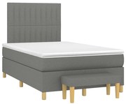 Box spring postel s matrací tmavě šedá 120x190 cm textil 3270419