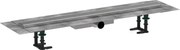 Hansgrohe RainDrain Compact, úplná sada sprchového žlabu 1000 pro plochou instalaci, kartáčovaná nerezová ocel, HAN-56170800