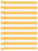 Balkónová zástěna bílá a žlutá 120 x 500 cm oxfordská látka 134910
