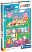 Clementoni - Puzzle 120 Prasátko Peppa piknik 2x60 dílků