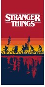 Červená bavlněná dětská osuška 70x140 cm Stranger Things – Jerry Fabrics