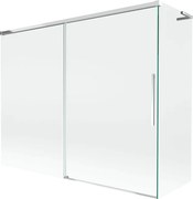 Mexen Rox, L posuvná 2-křídlová vanová zástěna 190 + 80 x 150 cm, 8mm čiré sklo, chromový profil, 8C9L-190-080-01-00