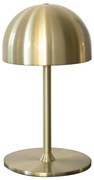 LED stolní lampa na dálkové ovládání v mosazné barvě s kovovým stínidlem (výška 22 cm) Tim – Sirius