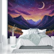 Fototapeta - Fialová krajina (245x170 cm)