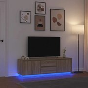 TV skříňka s LED osvětlením Dub Sonoma 160,5x41x50 cm 3328428
