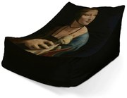 Sablio Sedací vak Lounge Dáma s hranostajem - Leonardo da Vinci - 120 x 100 x 80 cm