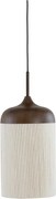 Tmavě hnědé závěsné svítidlo s textilním stínidlem ø 22 cm Dania – Light & Living