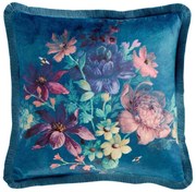 Sametový dekorační polštář 45x45 cm Bridgerton Romantic Floral – Catherine Lansfield