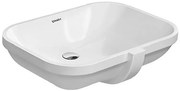 Duravit D-Code - Umyvadlo zápustné 56x40 cm, s přepadem, bez otvoru pro baterii, bílá 0338560000