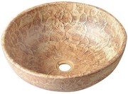 Sapho Priori - Umyvadlová mísa, průměr 41 cm, bez přepadu, hnědá se vzorem PI010