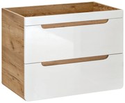 Comad Koupelnová skříňka pod umyvadlo Aruba White 80 dub craft/bílá