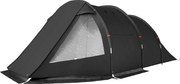Outsunny tunelový stan pro 4 osoby, 2 místnosti, UV ochrana, 2000 mm vodní sloupec, vodotěsný a přenosná taška, černý | Aosom.de