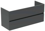Ideal Standard Eurovit+ - Umyvadlová skříňka, 55x120x44 cm, 2 zásuvky, lesklá šedá R0266TI