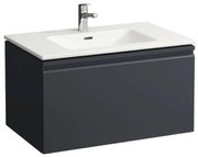 Laufen Pro S - Skříňka s umyvadlem, 80x50 cm, 1 zásuvka, matná grafitová H8609634801041