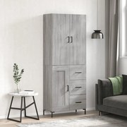 Skříň highboard šedá sonoma 69,5 x 34 x 180 cm kompozitní dřevo