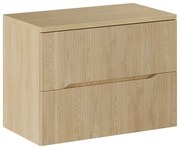 Závěsná skříňka pod umyvadlo Nordic s deskou 80 cm dub cremona