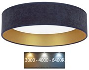 Brilagi - LED Stropní svítidlo VELVET LED/24W/230V 3000/4000/6400K modrá/zlatá